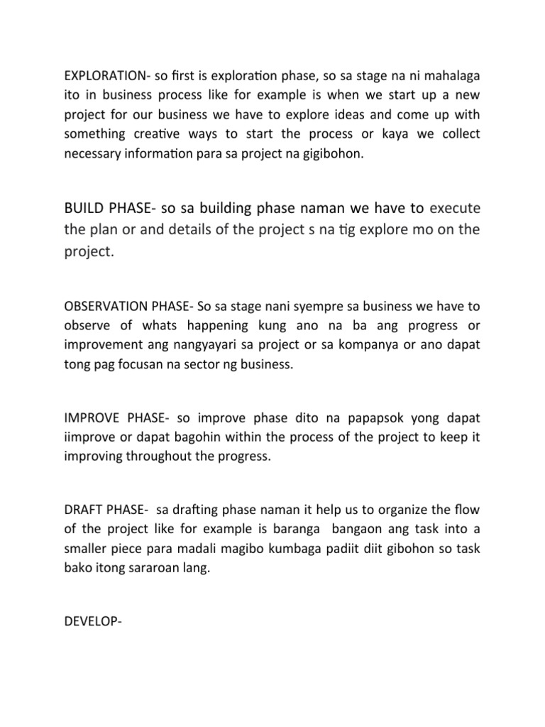 BUILD PHASE-so Sa Building Phase Naman We Have To | PDF | Business