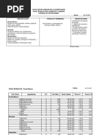 Receta Standar Costeada Formato | PDF | Cocina | Comida y bebida