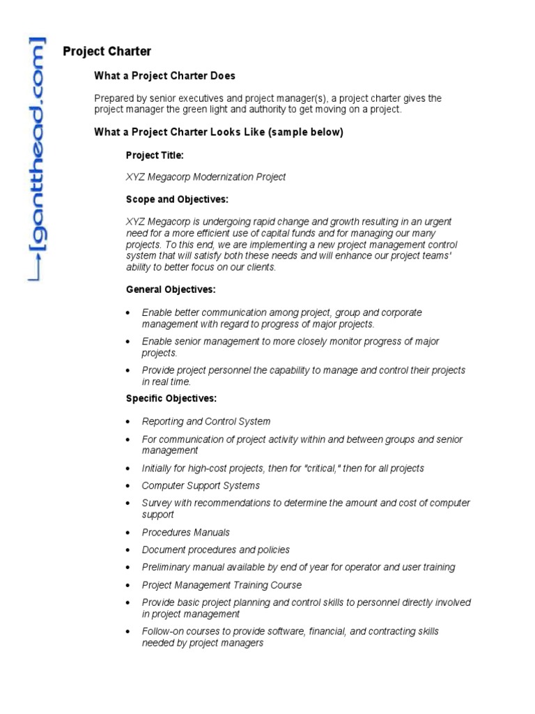 What A Project Charter Does | PDF | Project Management | Economies