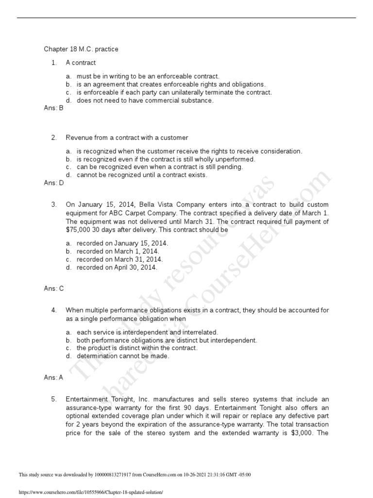 Chapter 18 Updated Solution | PDF | Debits And Credits | Business