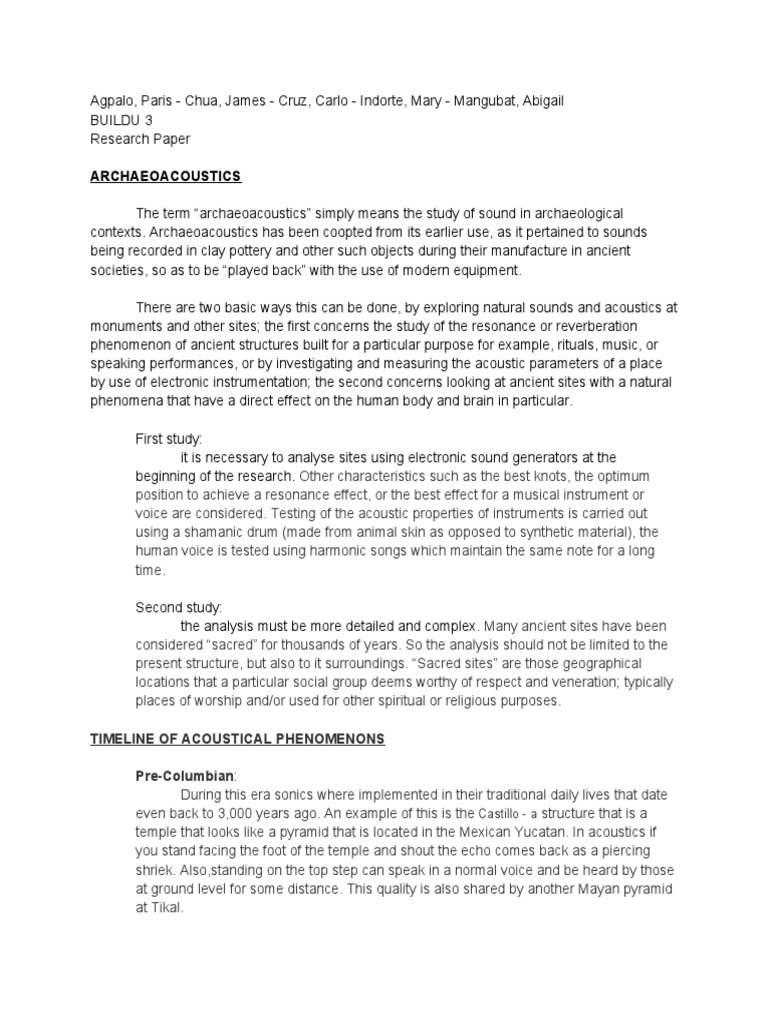 Archaeoacoustics: Timeline of Acoustical Phenomenons Pre-Columbian ...