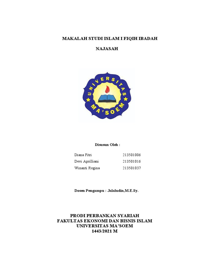 Pemahaman Najasah dalam Fiqih Ibadah | PDF | Agama & Spiritualitas