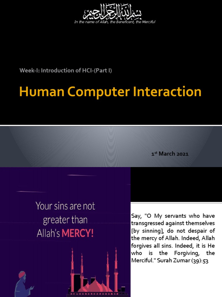 Introduction of HCI - (Part I) | PDF | Human–Computer Interaction ...