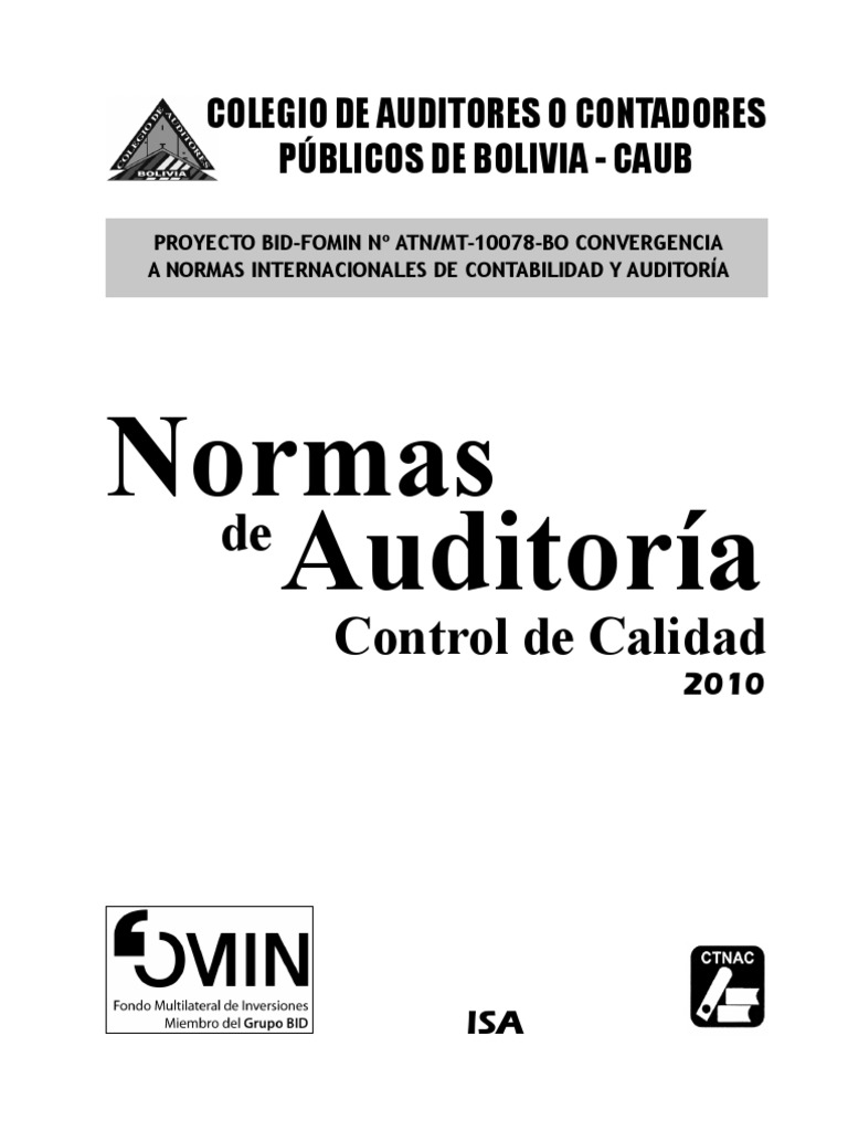 Libro CAUB Normas Auditoria Completo | PDF | Contador | Auditoría