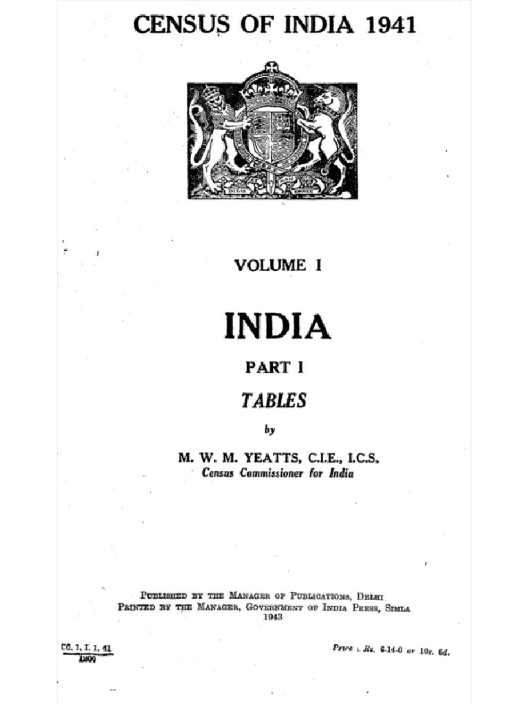 Census of India 1941 | PDF | Bookbinding