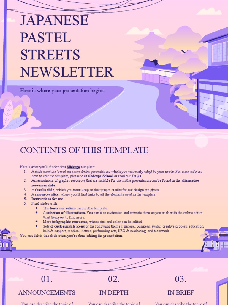 Japanese Pastel Streets Newsletter Template | PDF | Planets | Solar System