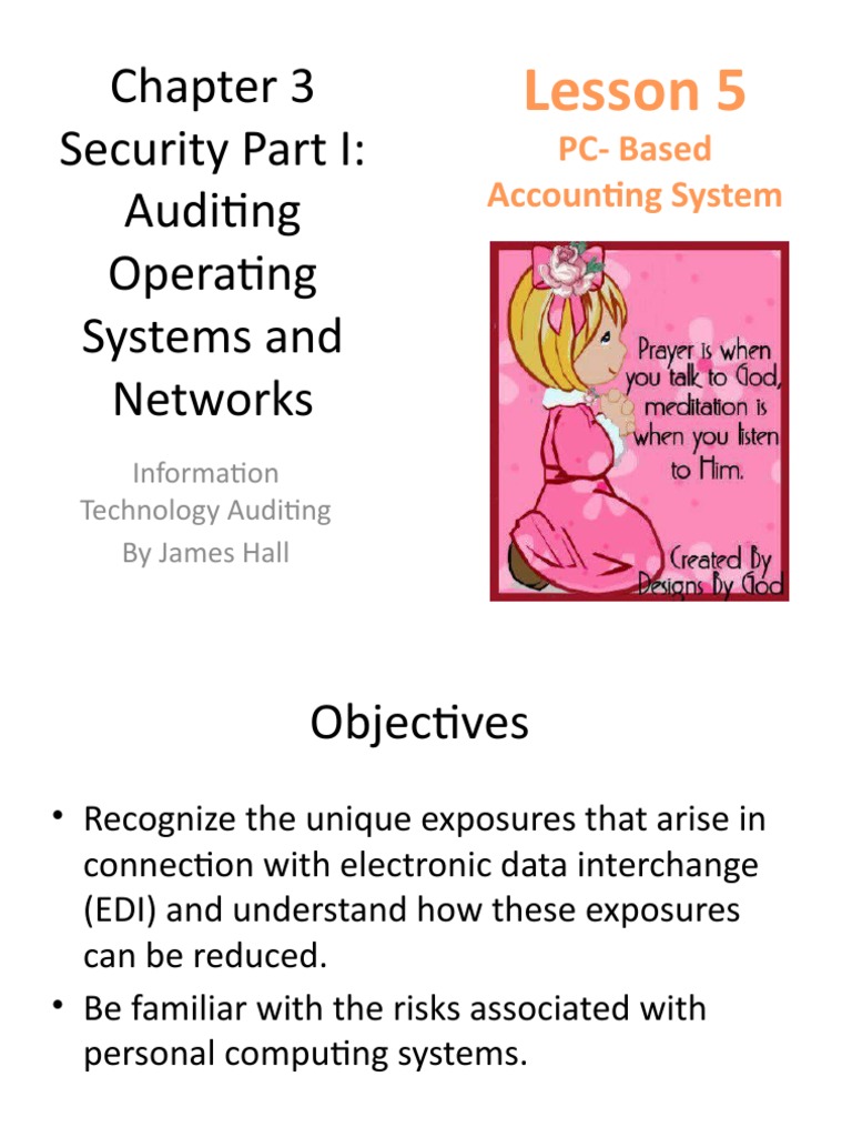 Lesson C - 4 Ch03 Auditing PC-Based Accounting Systems | PDF | Computer Network | Personal Computers