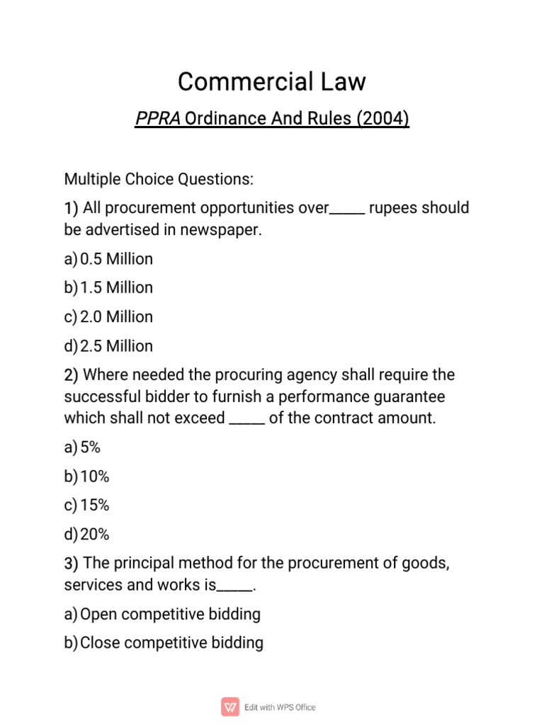 PPRA Rules 2004: Key Procurement Insights | PDF | Teaching Methods ...