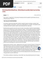 Networking Essay For Chevening Scholarship | PDF | Leadership | Essays