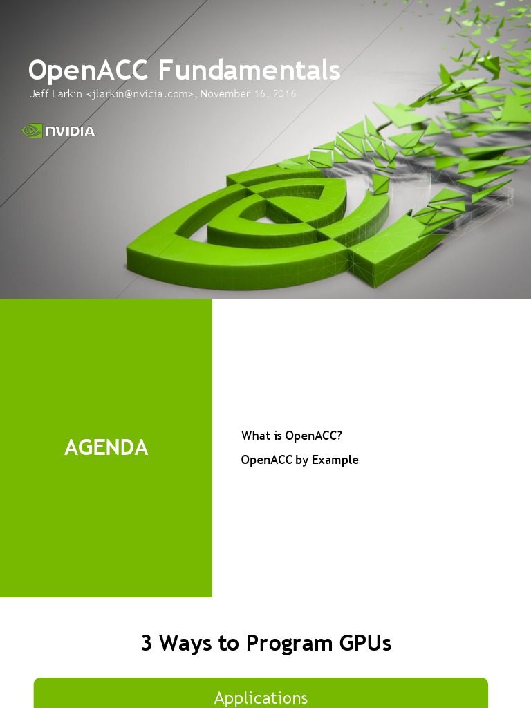 OpenACC Fundamentals | PDF | Parallel Computing | Graphics Processing Unit