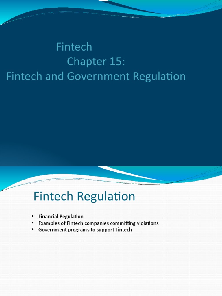 Fintech Regulation and Consumer Protection | PDF | Financial Technology ...