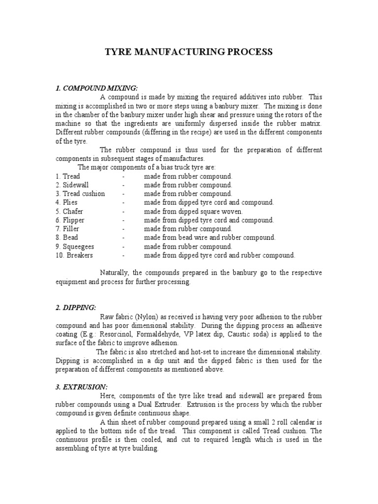 The Manufacturing Process of Tyres: A Comprehensive Look at How Rubber ...