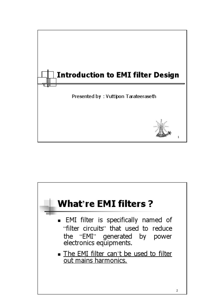 Introduction To EMI Filters - LG | PDF | Electronic Filter ...