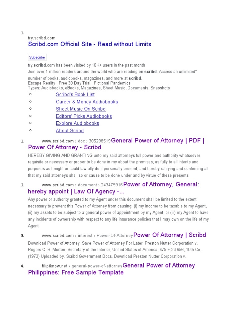 An Analysis of Various General Power of Attorney Documents and Their ...