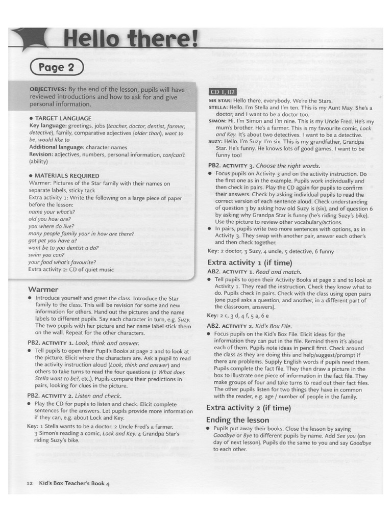 Kid's Box 2nd 4 Teacher's Book | PDF