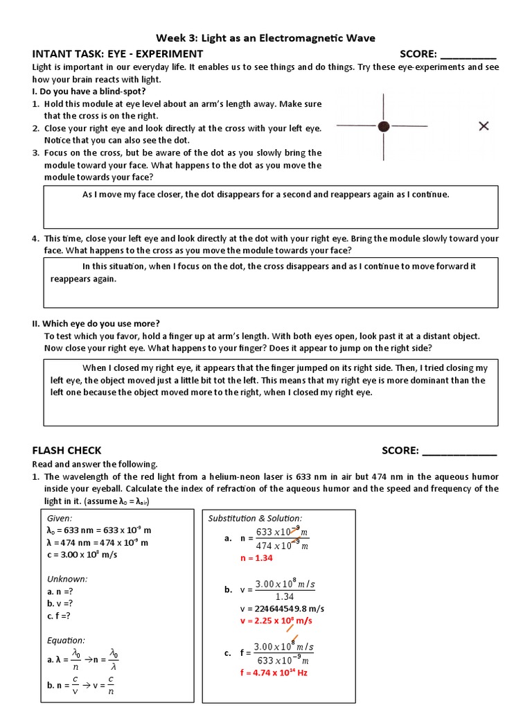 Week 3 and 4 - Light As EM Wave and Plane Mirror | PDF | Mirror ...