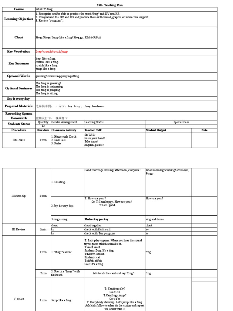 Leap/ Crouch/stretch/jump: Course Learning Objectives | PDF | Cognition ...
