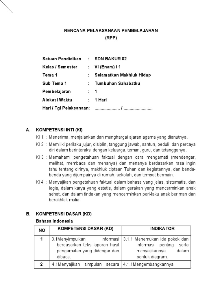 RPP KLS 6 | PDF