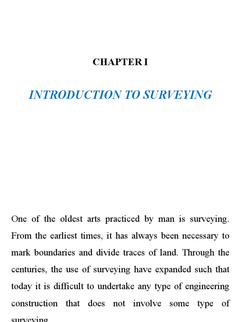 Intro, Types of Surveying, Errors | PDF | Surveying | Accuracy And Precision