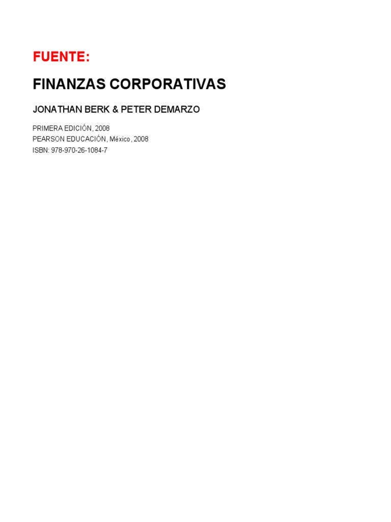 4 - Estructura de Financiamiento | PDF | Flujo de caja descontado ...