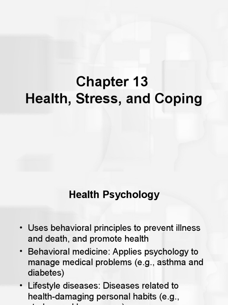 Health, Stress, and Coping | PDF | Stress (Biology) | Anxiety