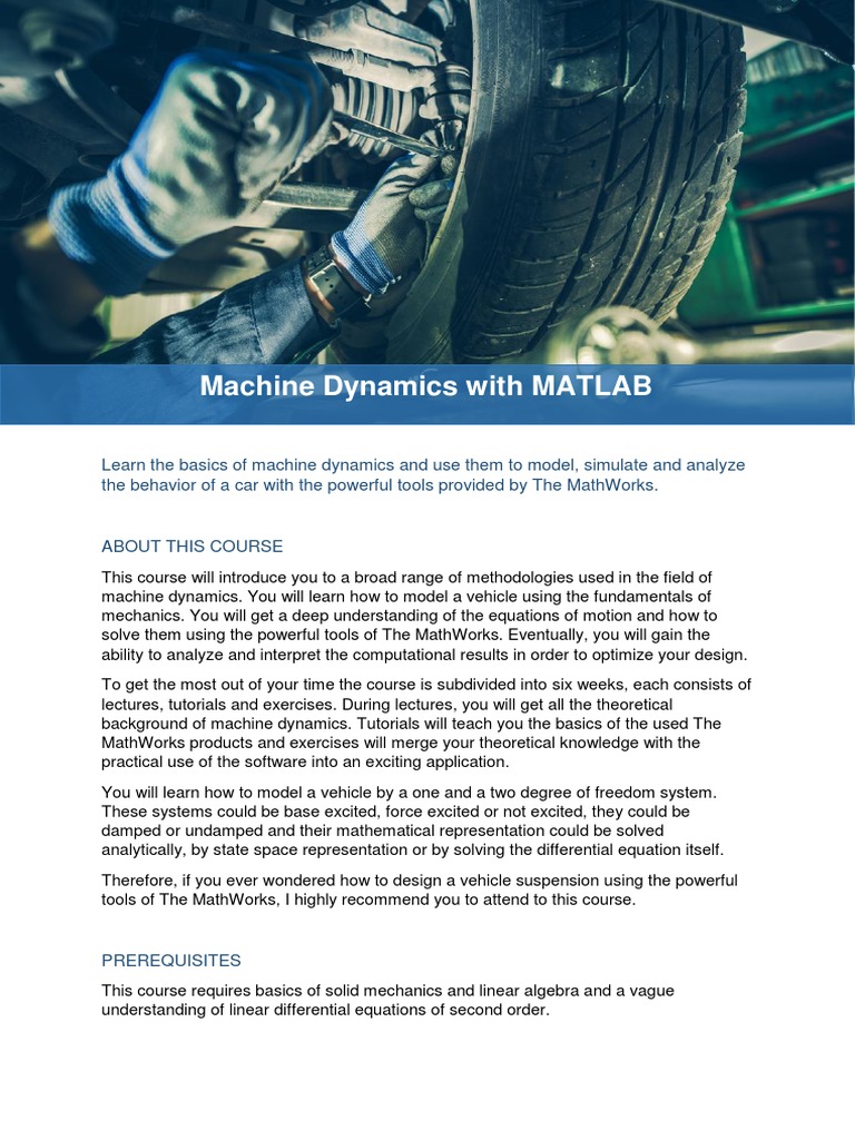 asset-v1-RWTHx+MD101x+2T2021a+type@asset+block@Syllabus Machine Dynamics With MATLAB | PDF ...