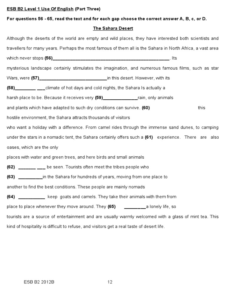 B2 Exam Paper Sample | PDF | Young Adult