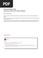 Financial Reporting: Sample Questions - March / July 2020 | PDF