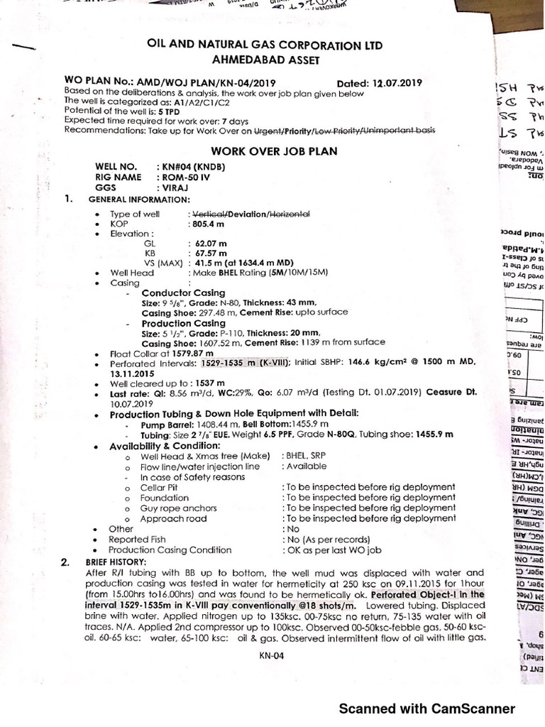 KNR#4 WellPlan | PDF