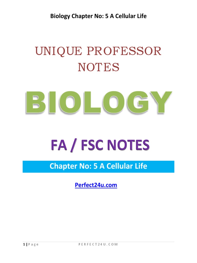Unique Professor Notes | PDF | Biology | Life Sciences