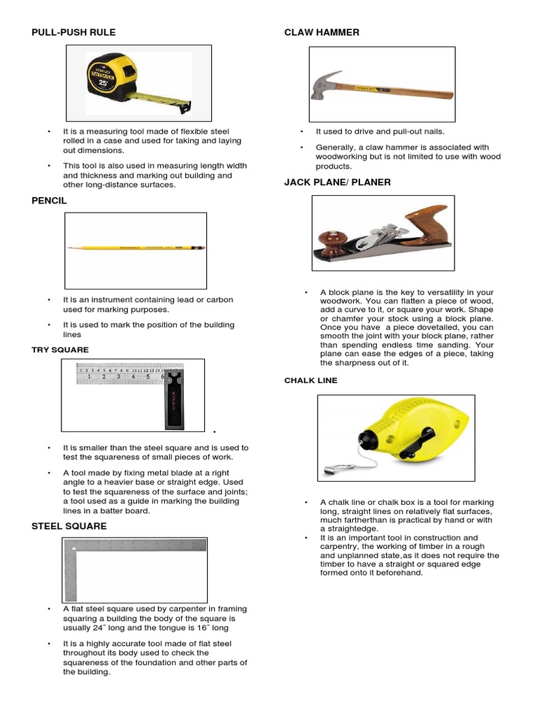 Tools and Equipment | PDF | Wood | Industrial Processes