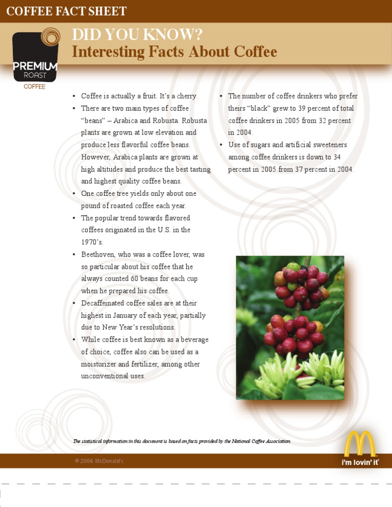 Coffee Facts and Trends Overview | PDF | Coffee | Food Industry