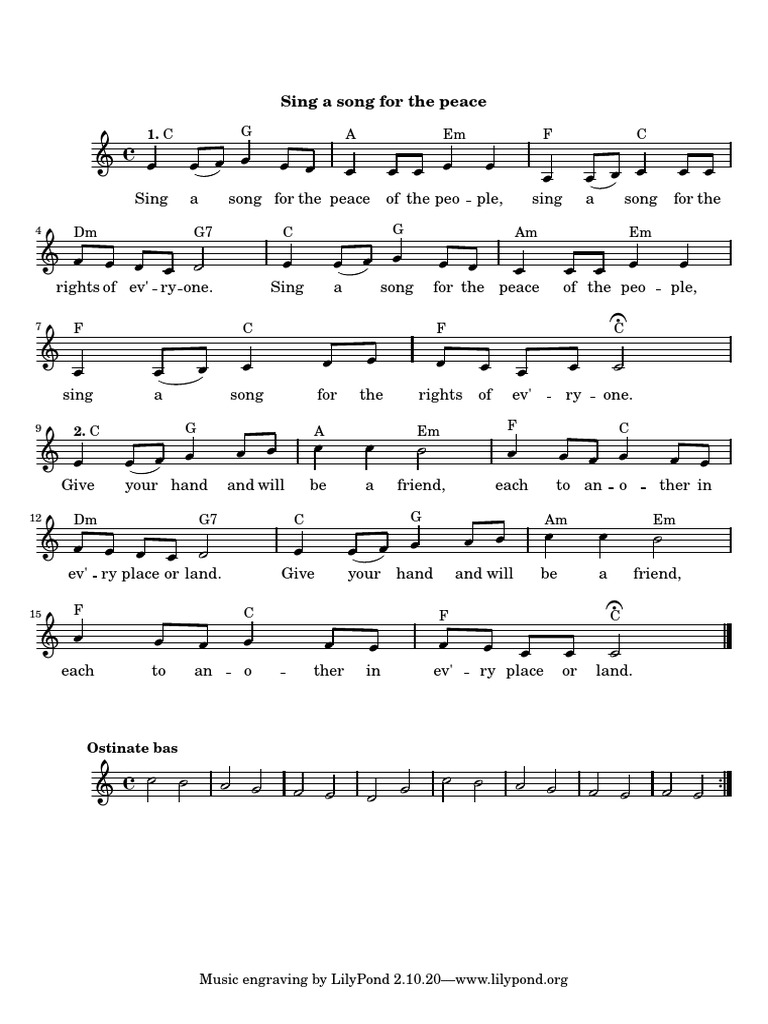 Sing A Song For The Peace | PDF