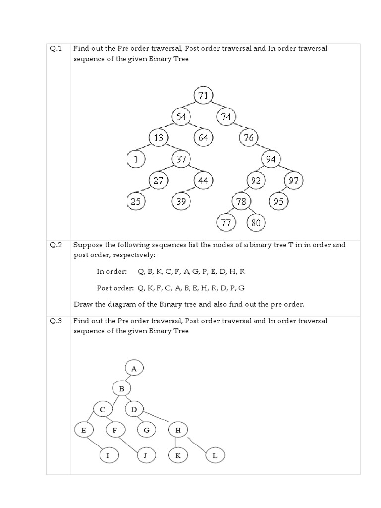 Tree Questions | PDF