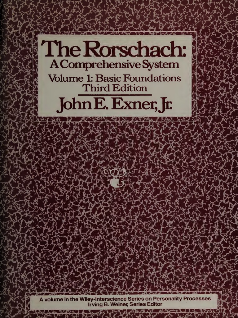 The Rorschach - A Comprehensive Vol 1 - Exner, John E | PDF ...