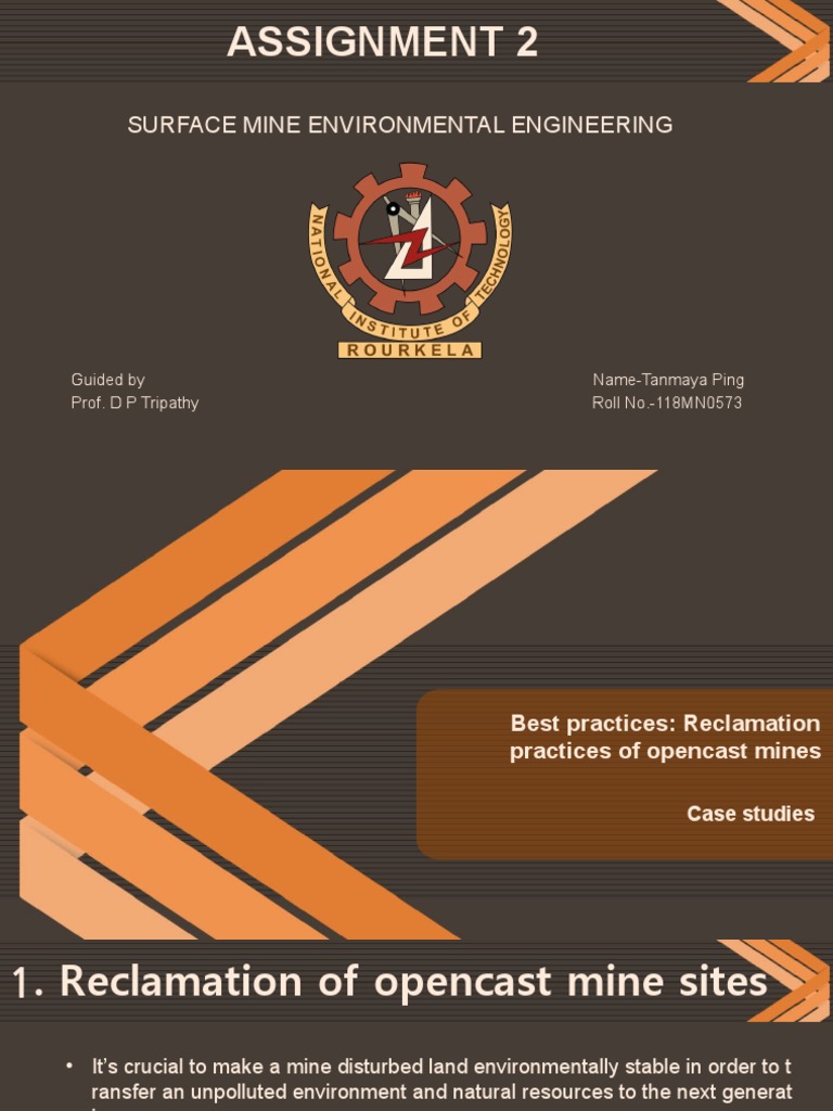 Best Practices of Reclamation in Mining | PDF | Mining | Environmental ...
