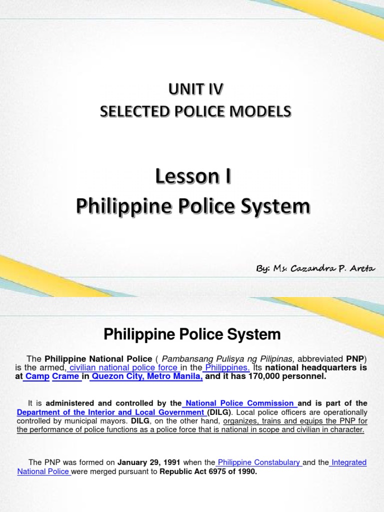 Philippines Policing System | PDF | Criminal Law | National Security