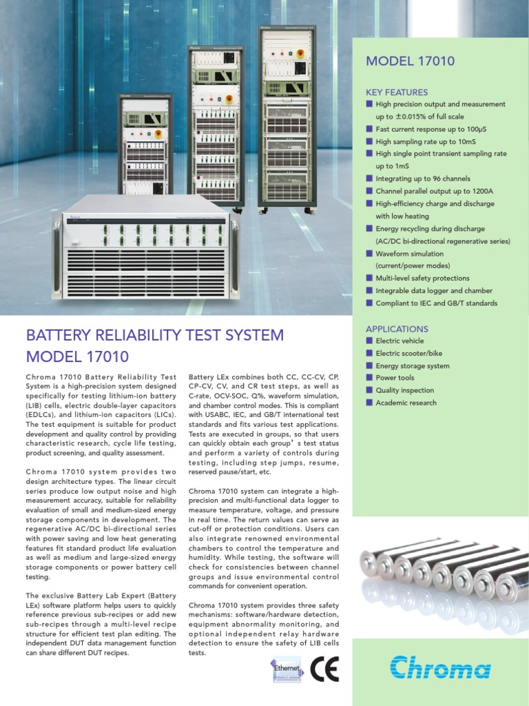 Battery Reliability Test System MODEL 17010 | PDF | Rechargeable ...