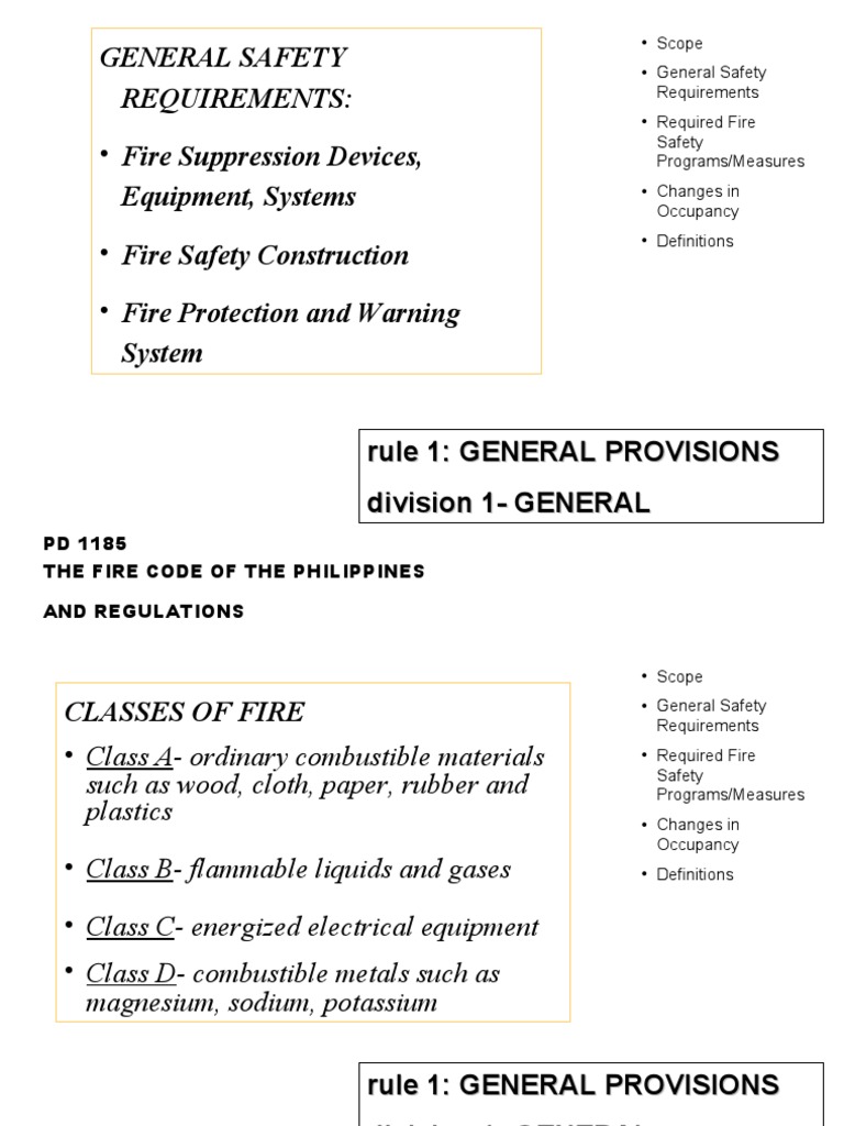 Fire Suppression Devices,: General Safety Requirements | PDF ...