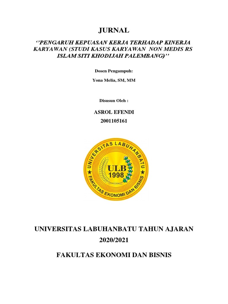Asrol Efendi (Tugas Buk Yona) | PDF