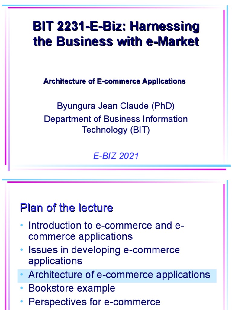 Architecture E-Commerce Applications | PDF | Procurement | Application Software