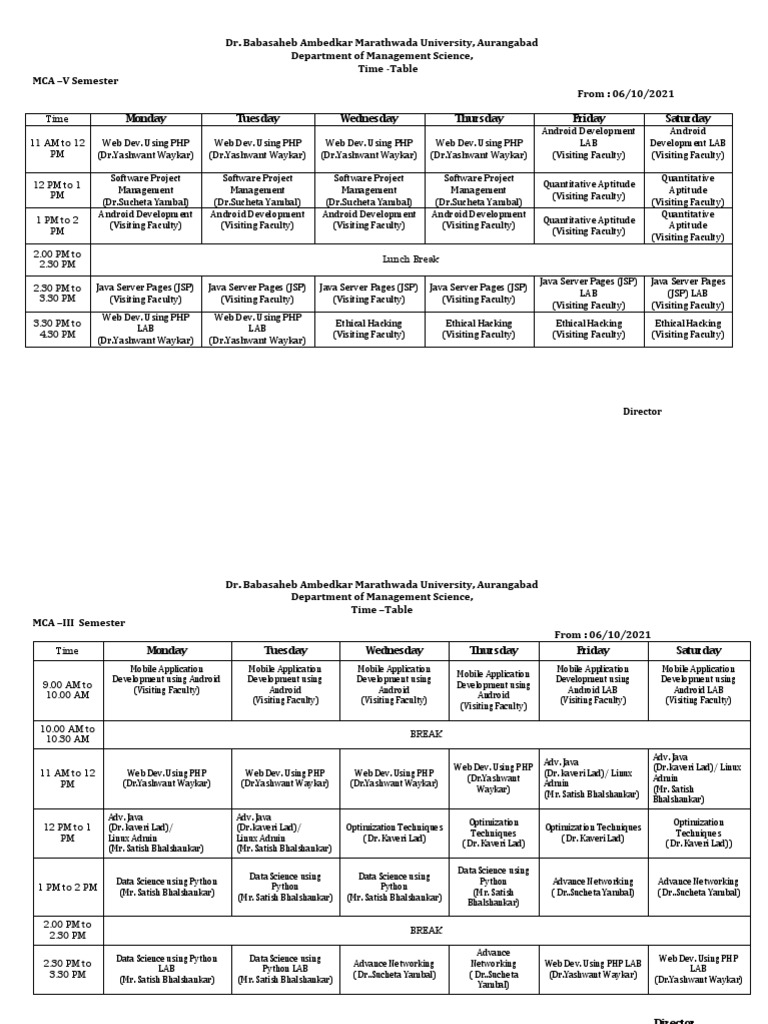 Time-Table Oct 2021 | Download Free PDF | Ajax (Programming) | J Query