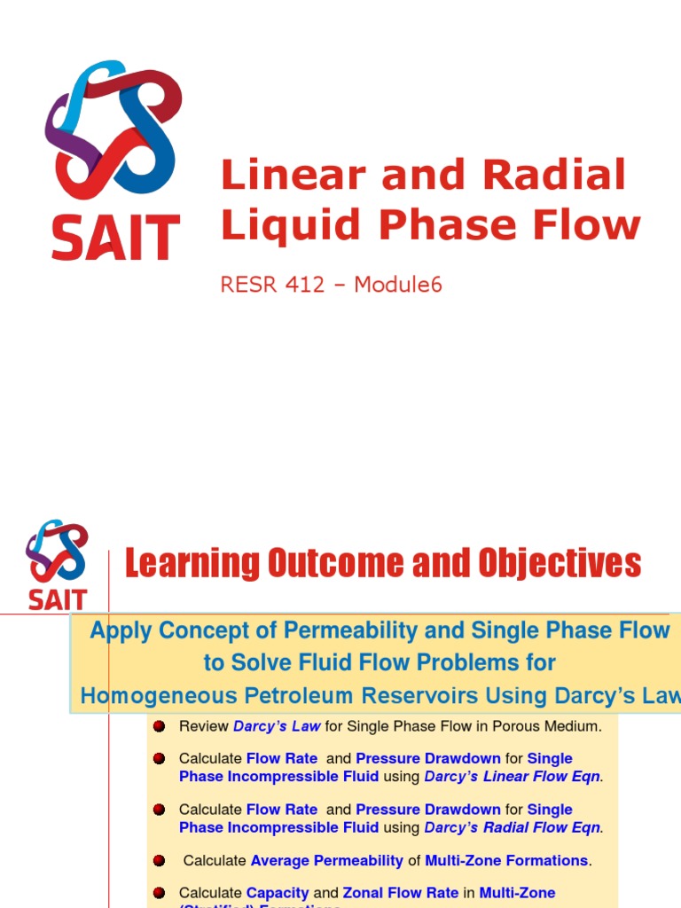 4 - Linear&Radial Liquid Phase Flow - Mod6 | PDF | Fluid Dynamics ...