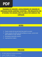 UCI Coach Level 1 Coaching Course | PDF | Diploma | Road Bicycle Racing