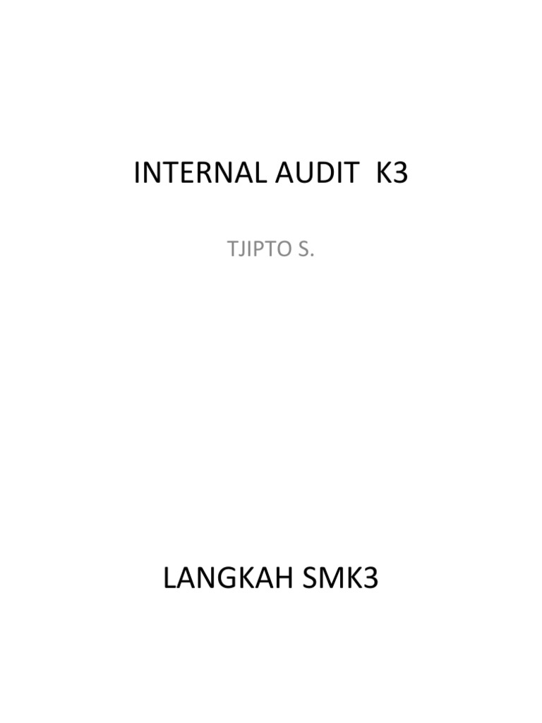 Audit K3 | PDF | Bisnis | Teknologi & Rekayasa