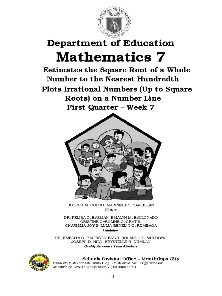 g7 q1 w7 Math Slem | PDF | Numbers | Square Root