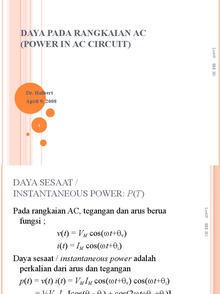 Daya Rangkaian AC 2020 | PDF