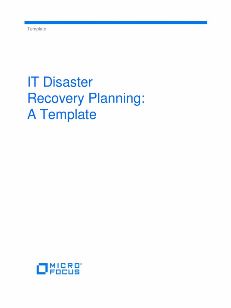 IT Disaster Recovery Planning: A Template | PDF | Disaster Recovery ...