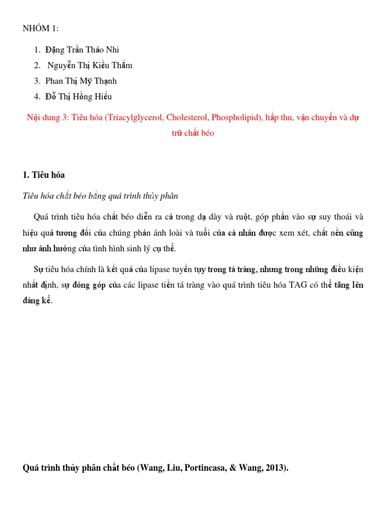 Chat Beo (1) - Môn Dinh Dư NG Ngư I | PDF