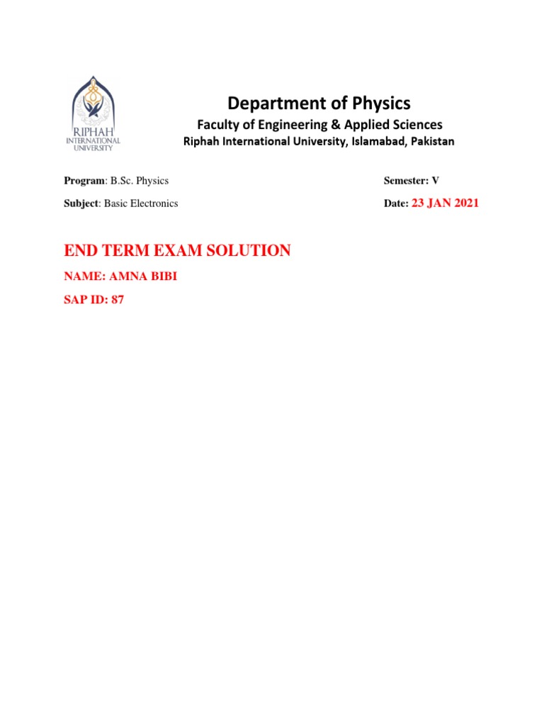 87 Amna Bibi Lab Paper | PDF | Diode | Electrical Circuits